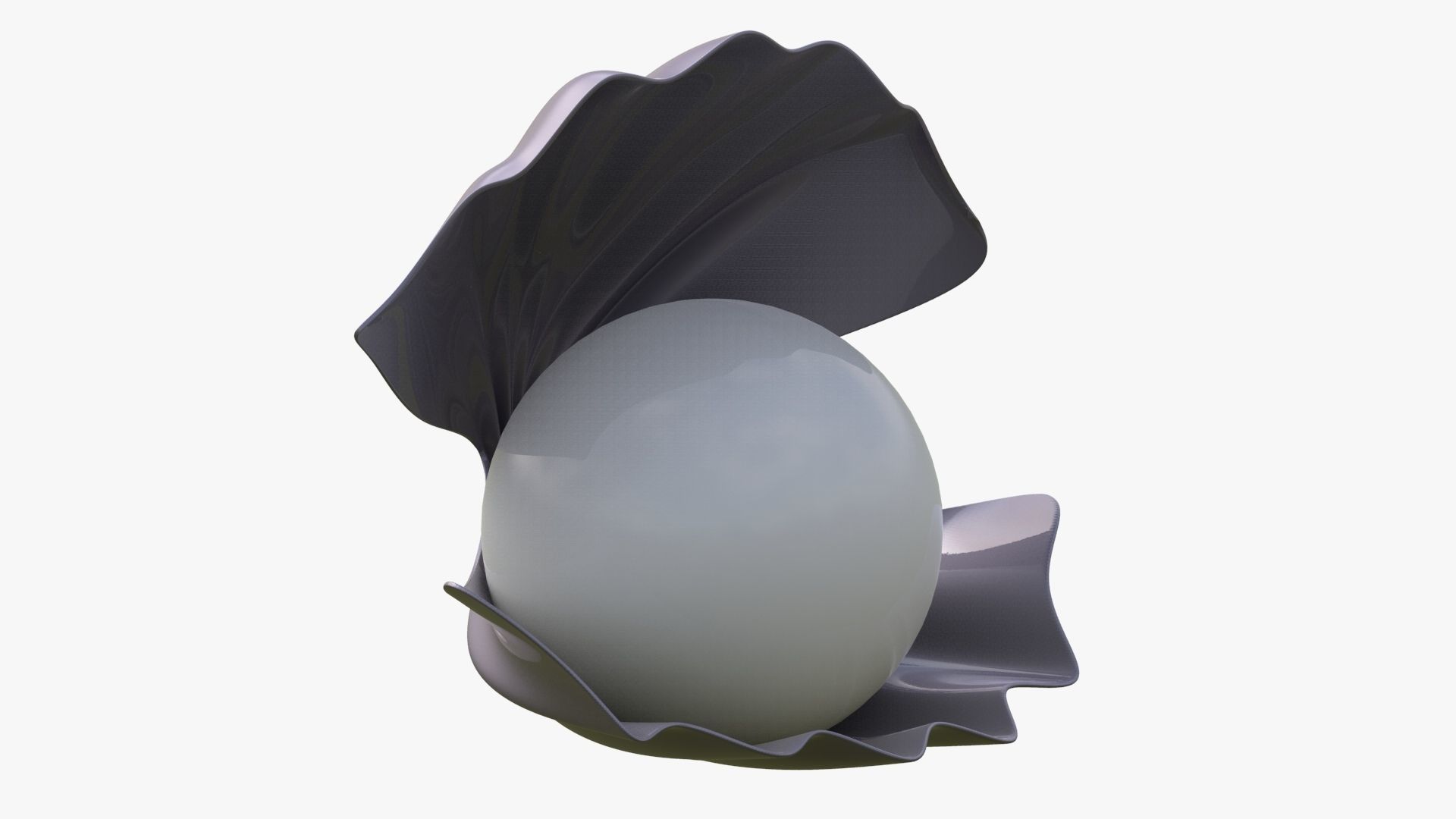Oyster Shell with Pearl 3D model 3D printable | CGTrader