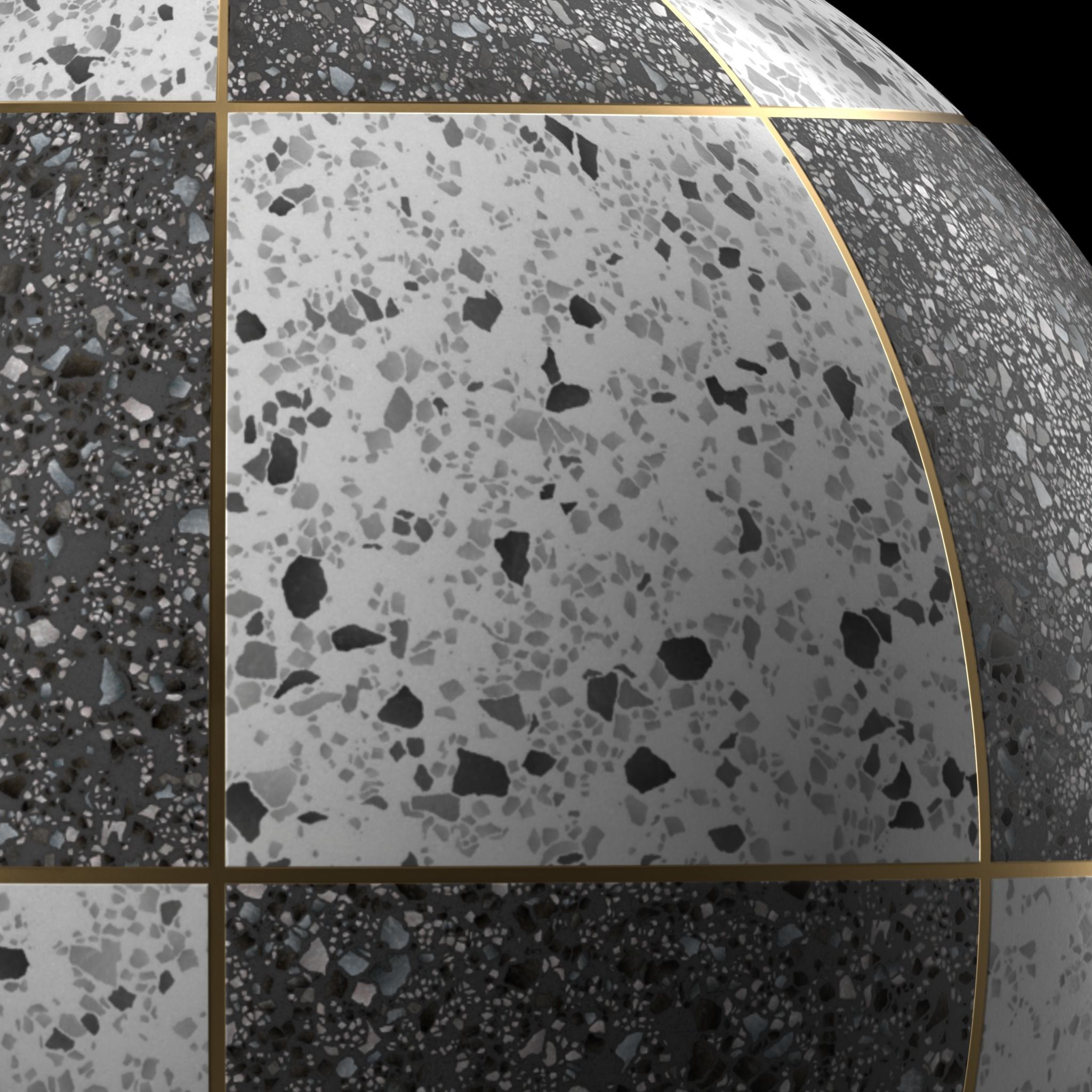 Texture Terrazzo Materials 9- Tiling By Metal Gaps Pbr 4k Seamless VR ...