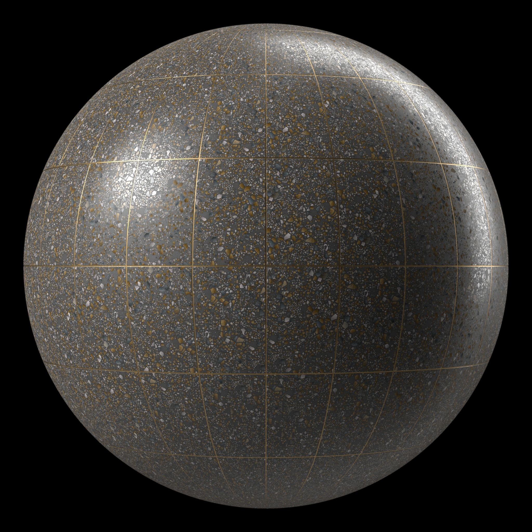 Texture Terrazzo Materials 10- Tiling By Metal Gaps - Pbr 4k Seamless ...