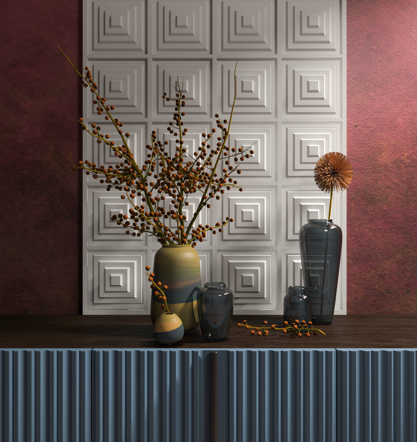 Unit Decor set 3D model | CGTrader