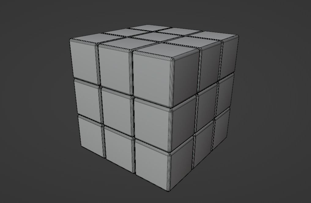 Low poly Rubix cube free 3D model | CGTrader