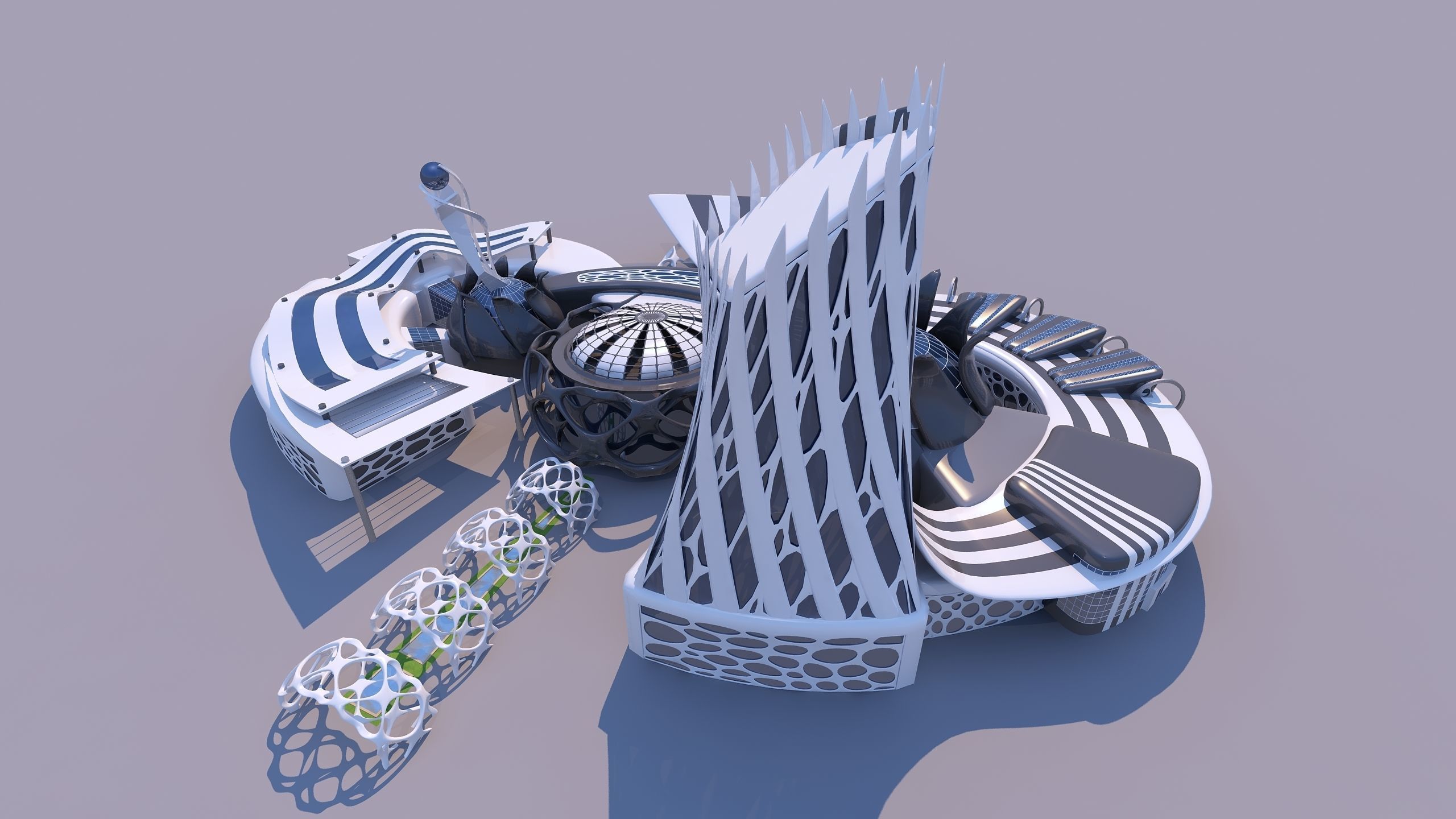 0151 - Nanotechnology Research Center Building 3D model | CGTrader