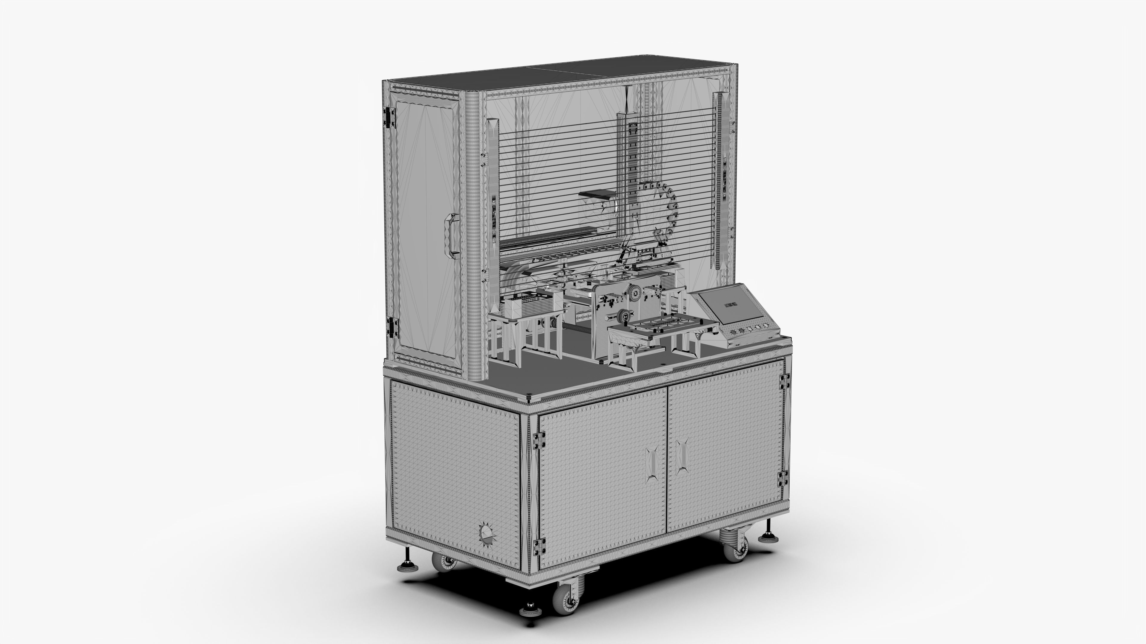 Semi Automatic Turning Machine 3D model | CGTrader