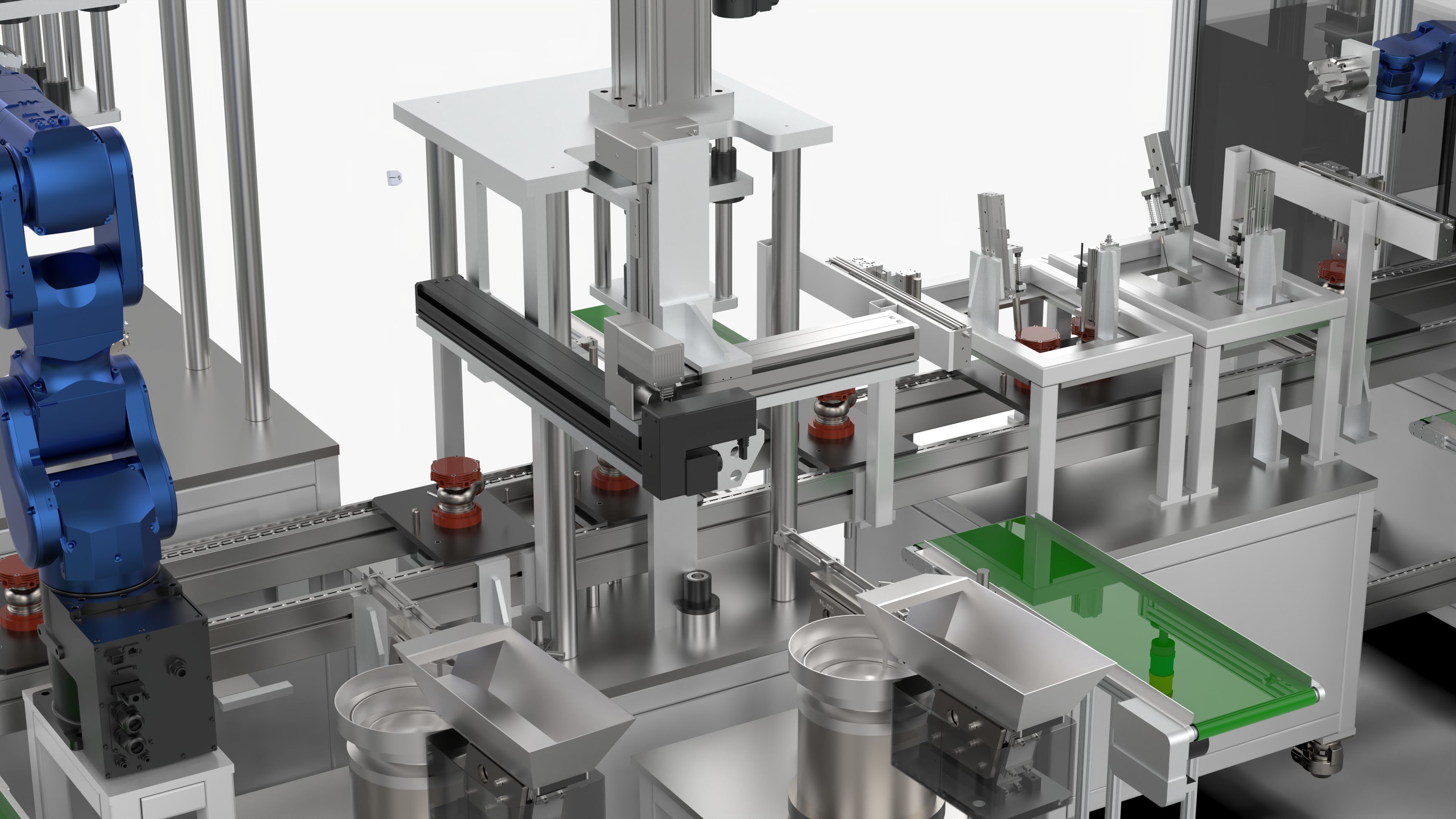 Automatic Booster Impeller Assembly and Pressing Line 3D model | CGTrader