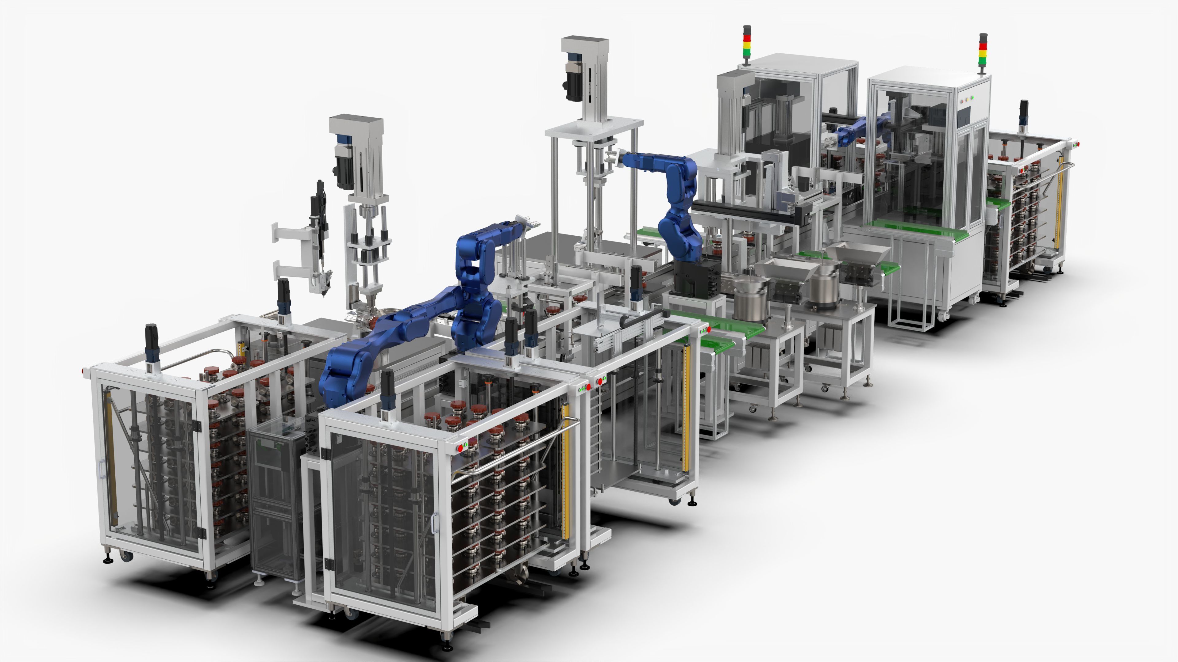 Automatic Booster Impeller Assembly and Pressing Line 3D model | CGTrader