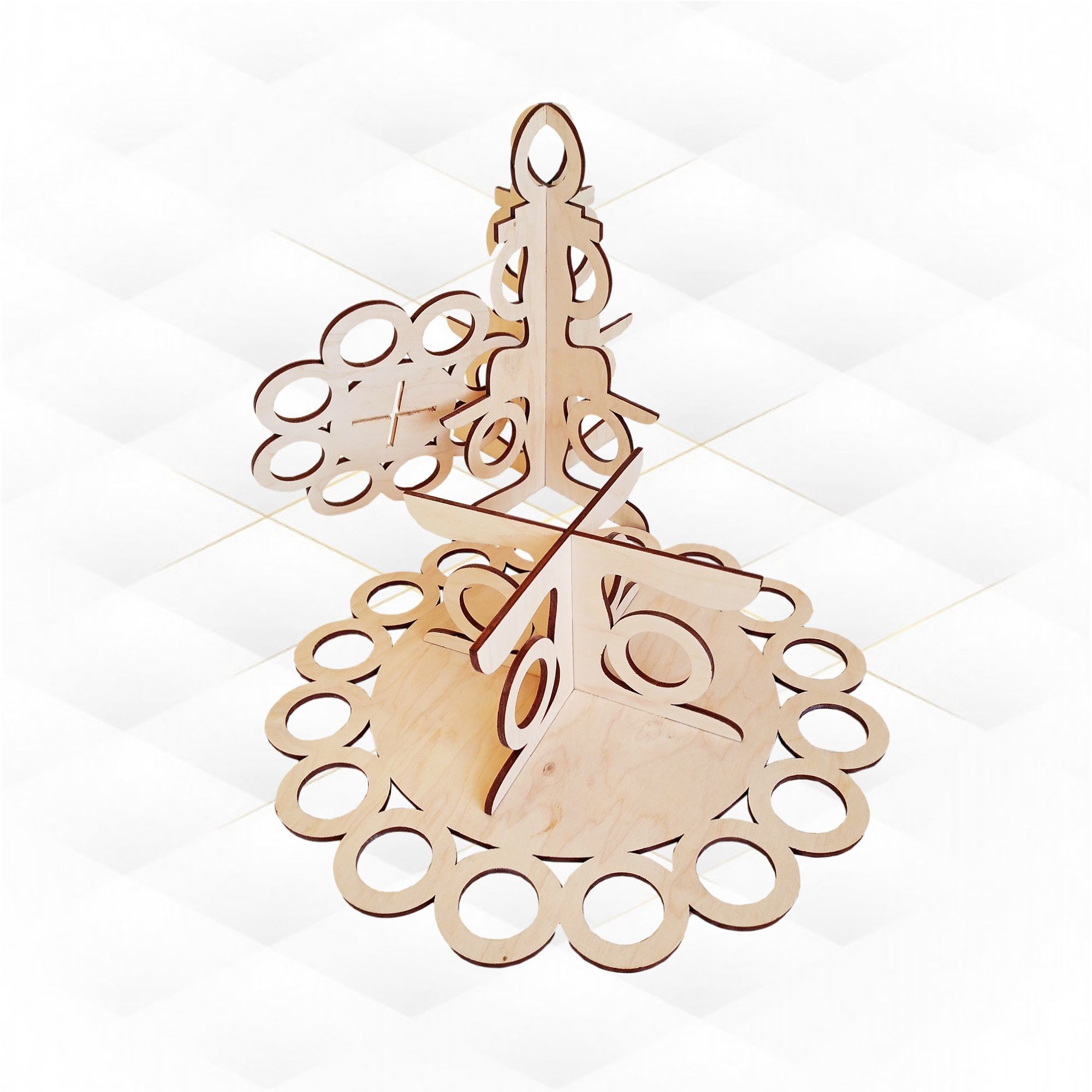 Easter eggs stand holder two pattern svg dxf for laser cut 3D model 3D printable | CGTrader