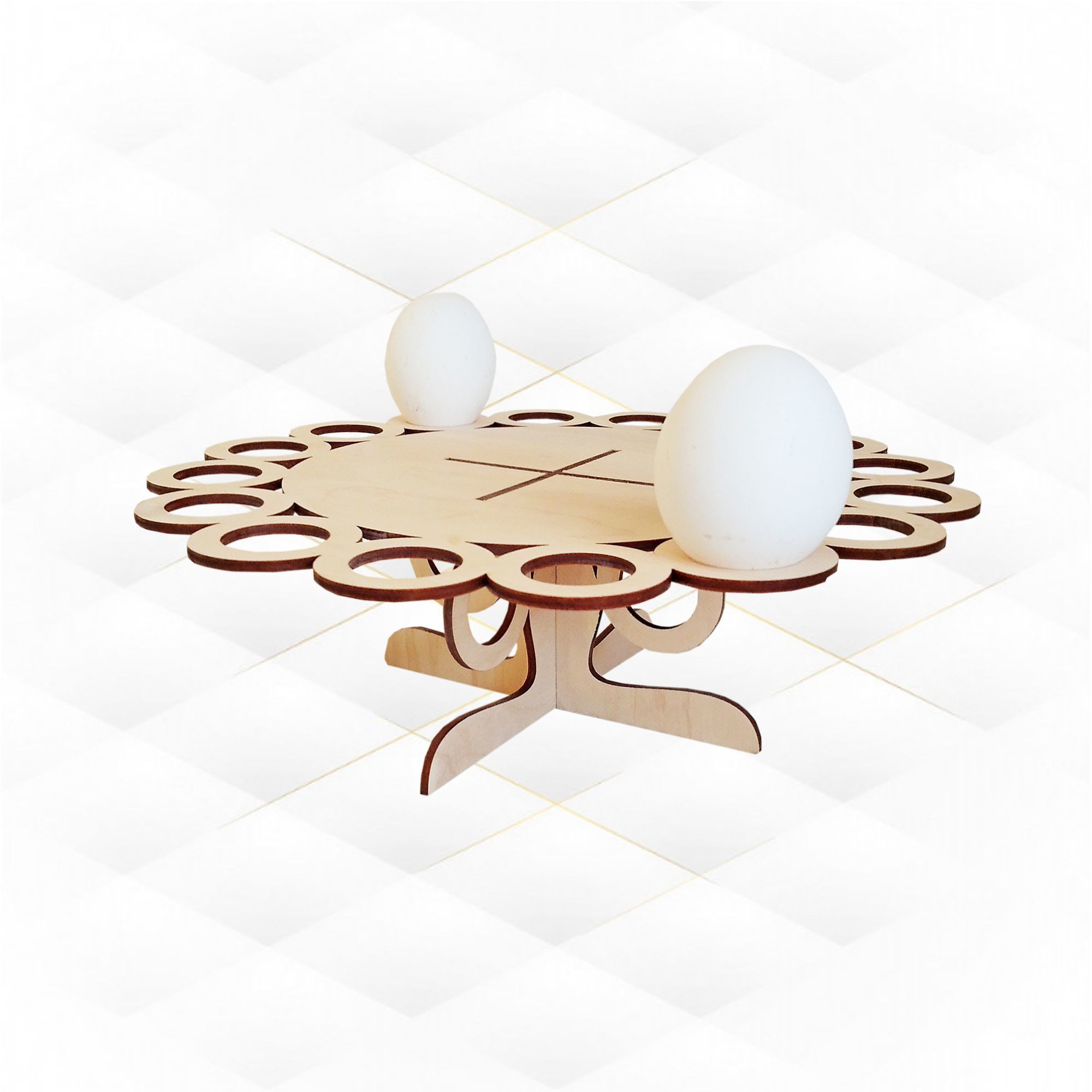 Easter eggs stand holder two pattern svg dxf for laser cut 3D model 3D printable | CGTrader