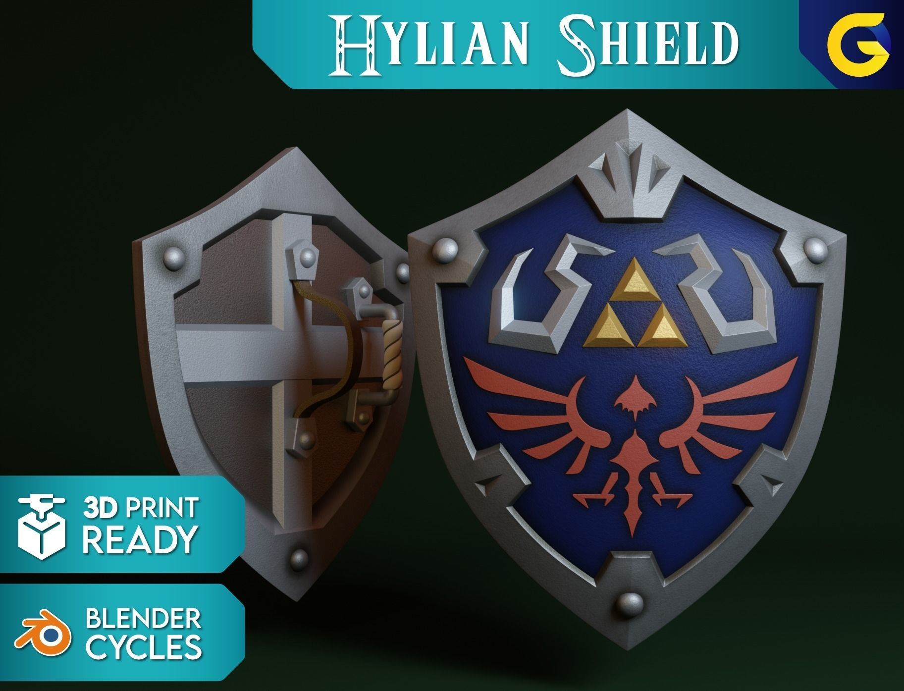 Hylian Shield - 3D PRINT READY 3D model 3D printable | CGTrader