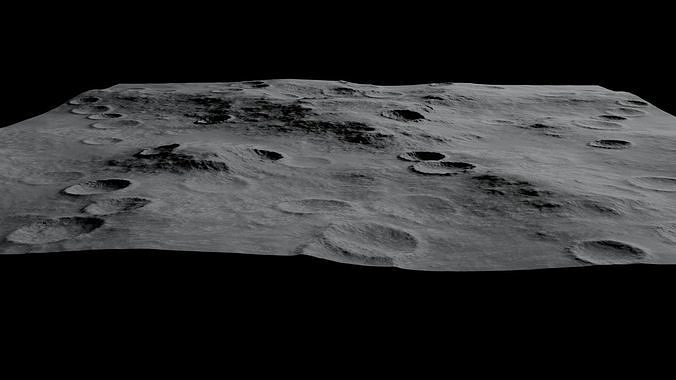 3D model Moon Crater Surface - Seamless and tileable - 3 LODs VR / AR ...