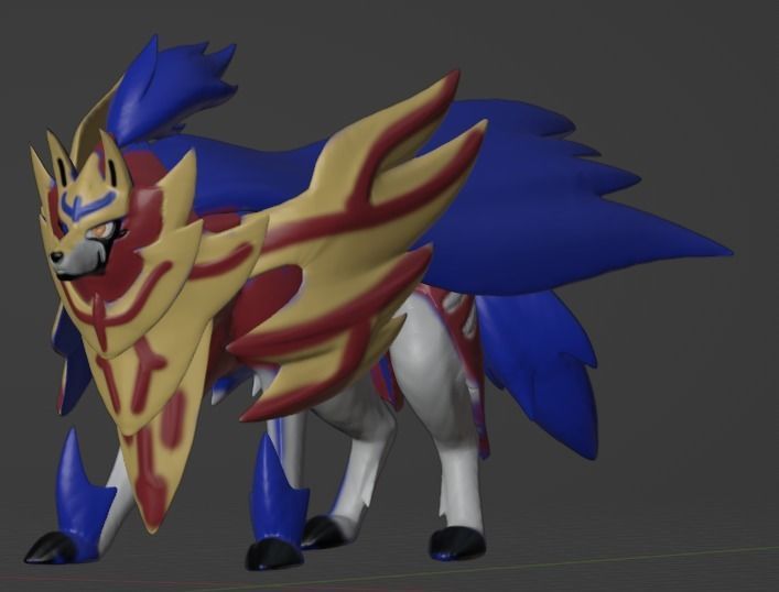 Zamazenta Crowned Shield 3D model 3D printable | CGTrader