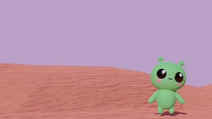 Cute Alien free 3D model animated | CGTrader
