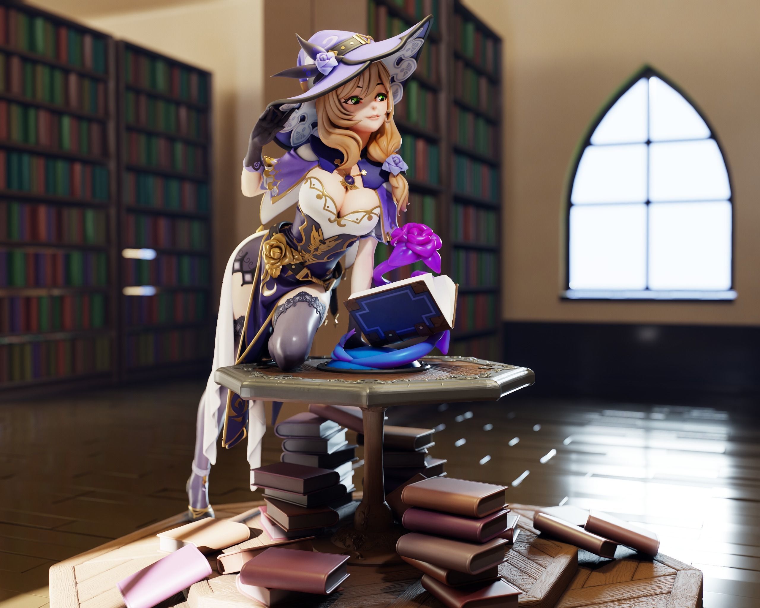 Genshin Impact Lisa Minci 3D model 3D printable | CGTrader