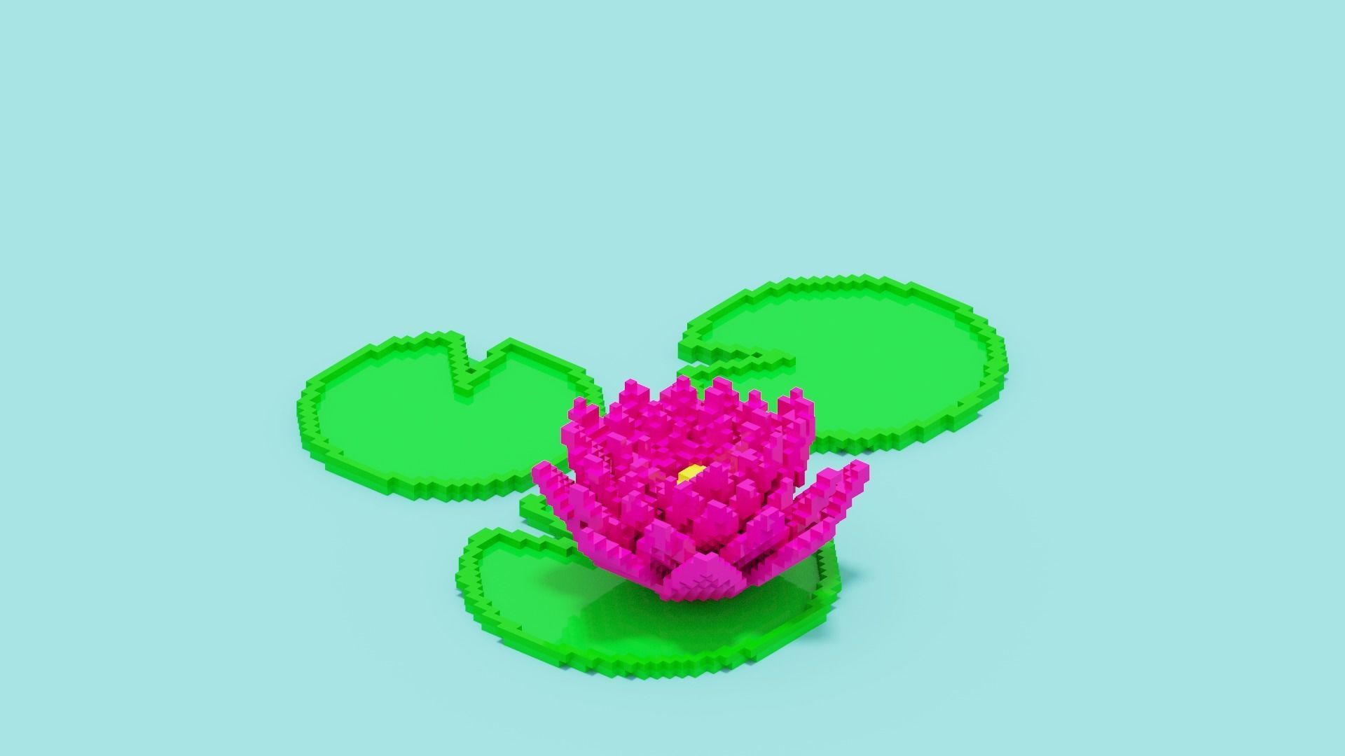 3D model Voxel Lotus VR / AR / low-poly | CGTrader