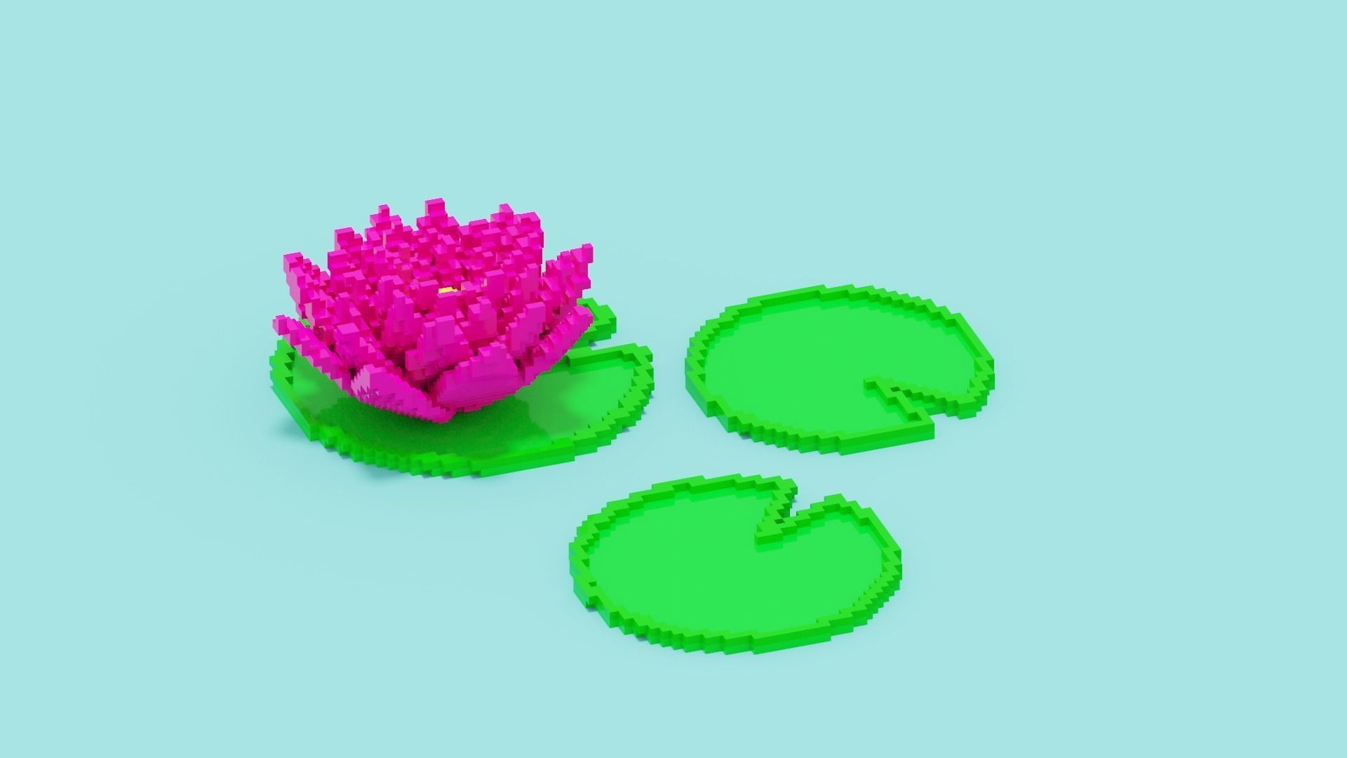 3D model Voxel Lotus VR / AR / low-poly | CGTrader