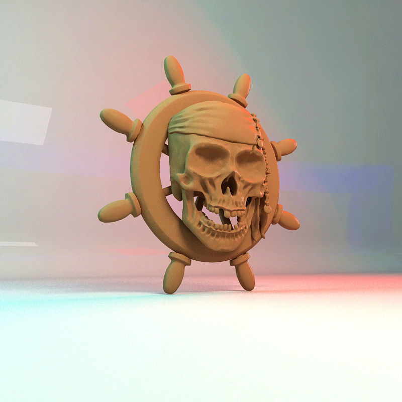 Pirate pattern 3D STL Model for Cnc users 3D print model 3D model 3D ...