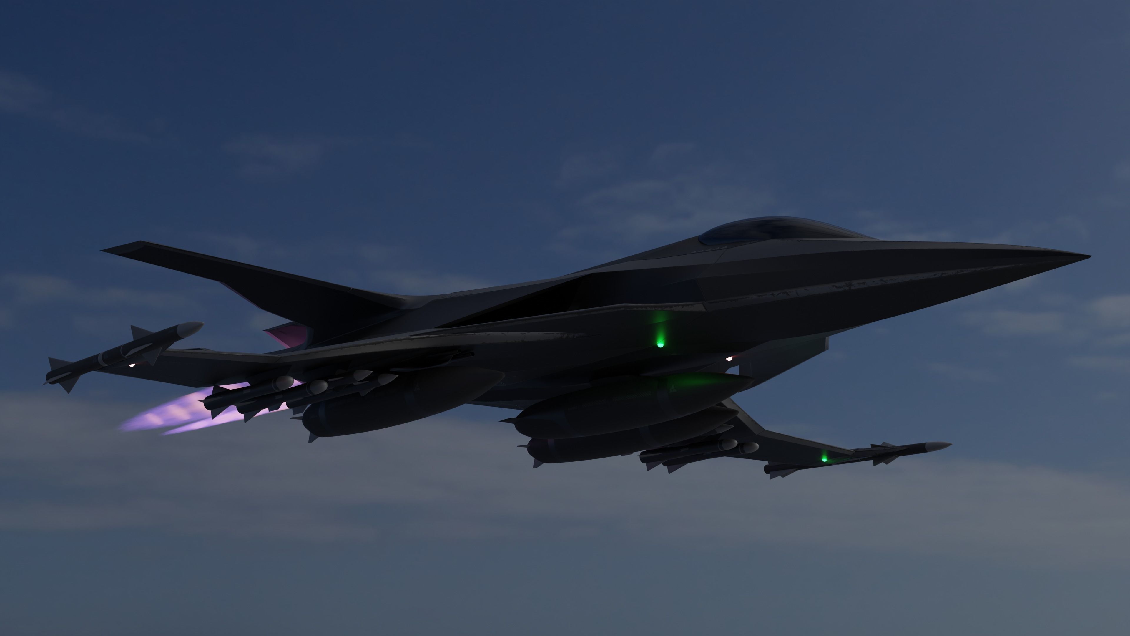 3D model Sci Fi fighter aircraft VR / AR / low-poly | CGTrader