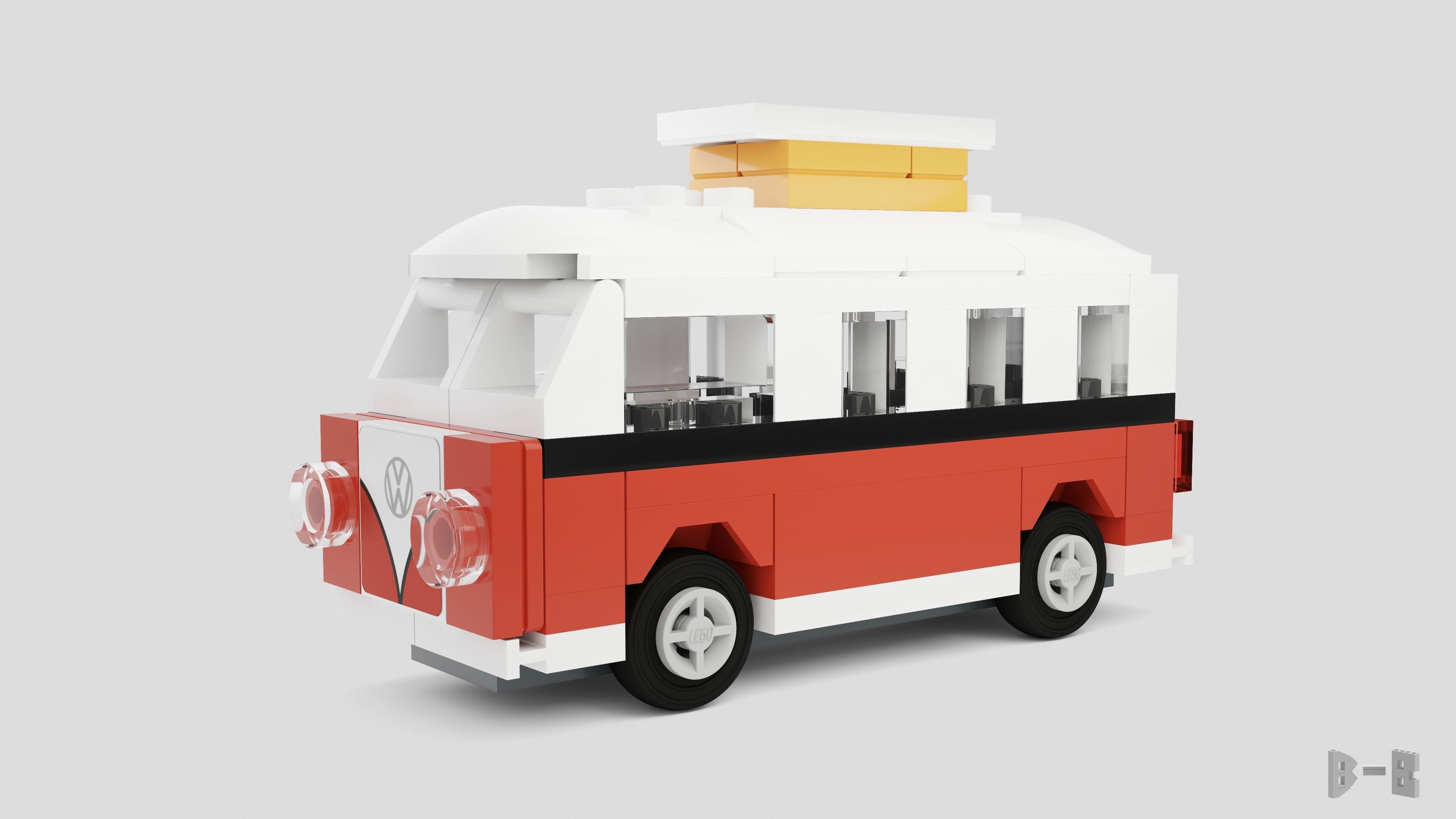 LEGO CREATOR VW T1 Campervan 40079 free 3D model rigged | CGTrader