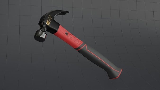 3D model Red Hammer Low Poly VR / AR / low-poly | CGTrader
