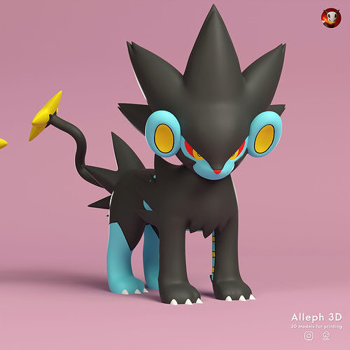 Pokemon Luxray 3d Model 3d Printable Cgtrader