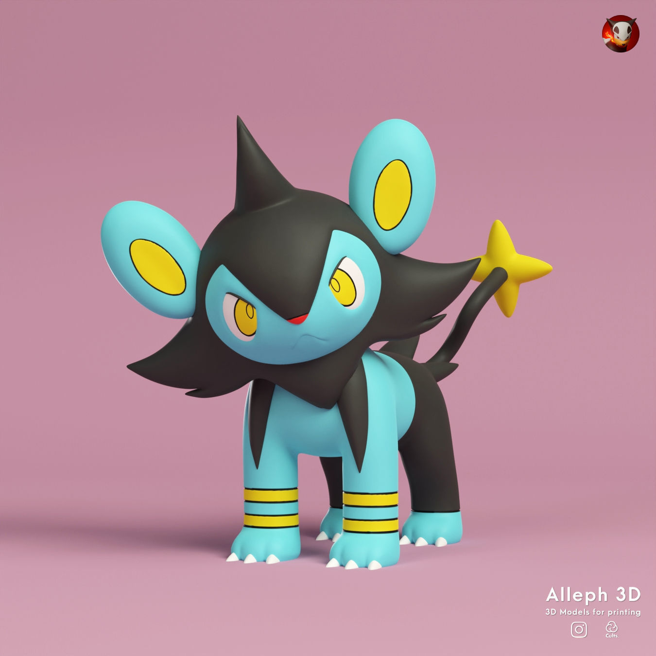 Pokemon shinx evolution pack 3D model 3D printable | CGTrader