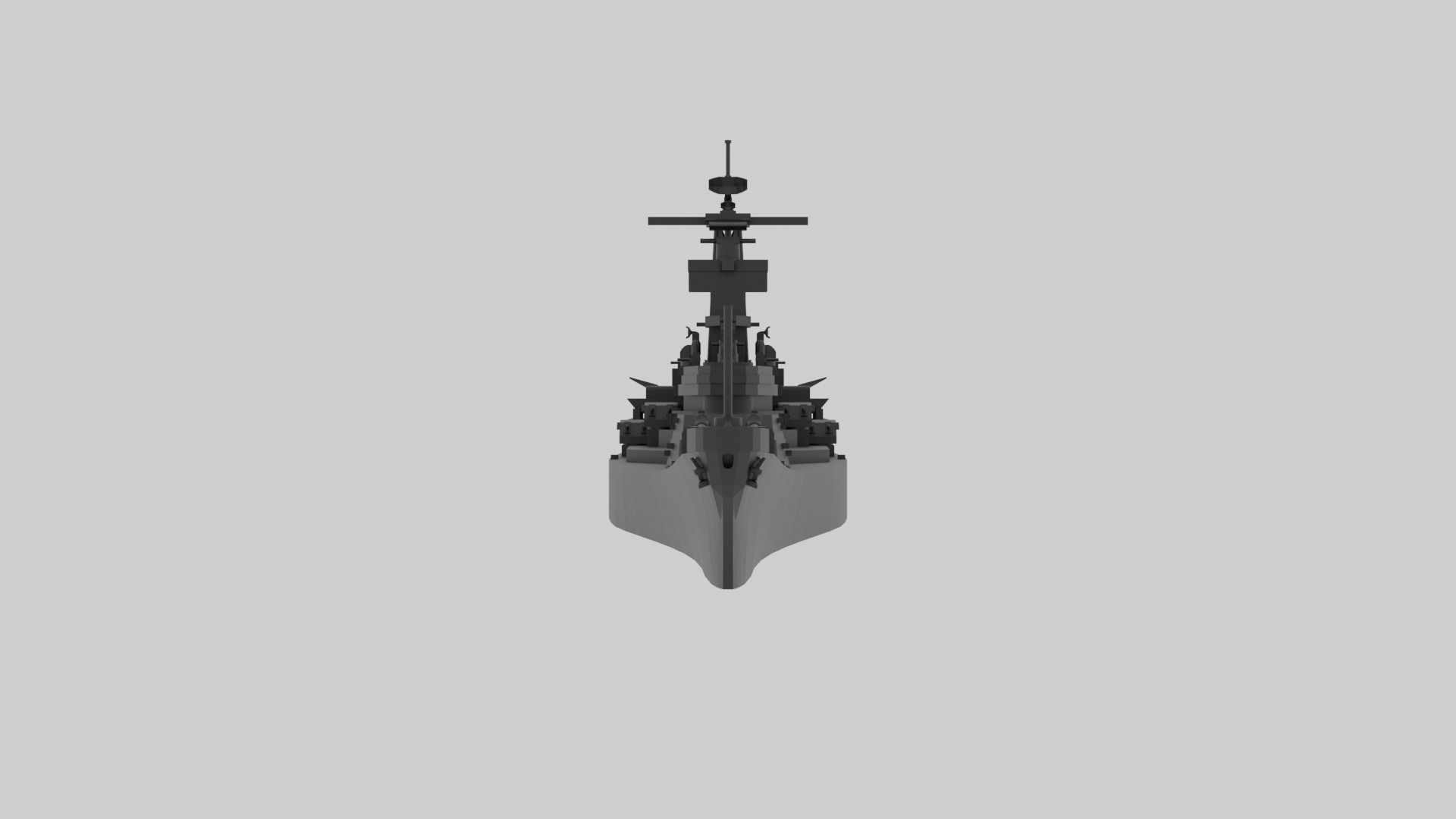 USS New Jersey - Model for small scale printing 3D model 3D printable ...