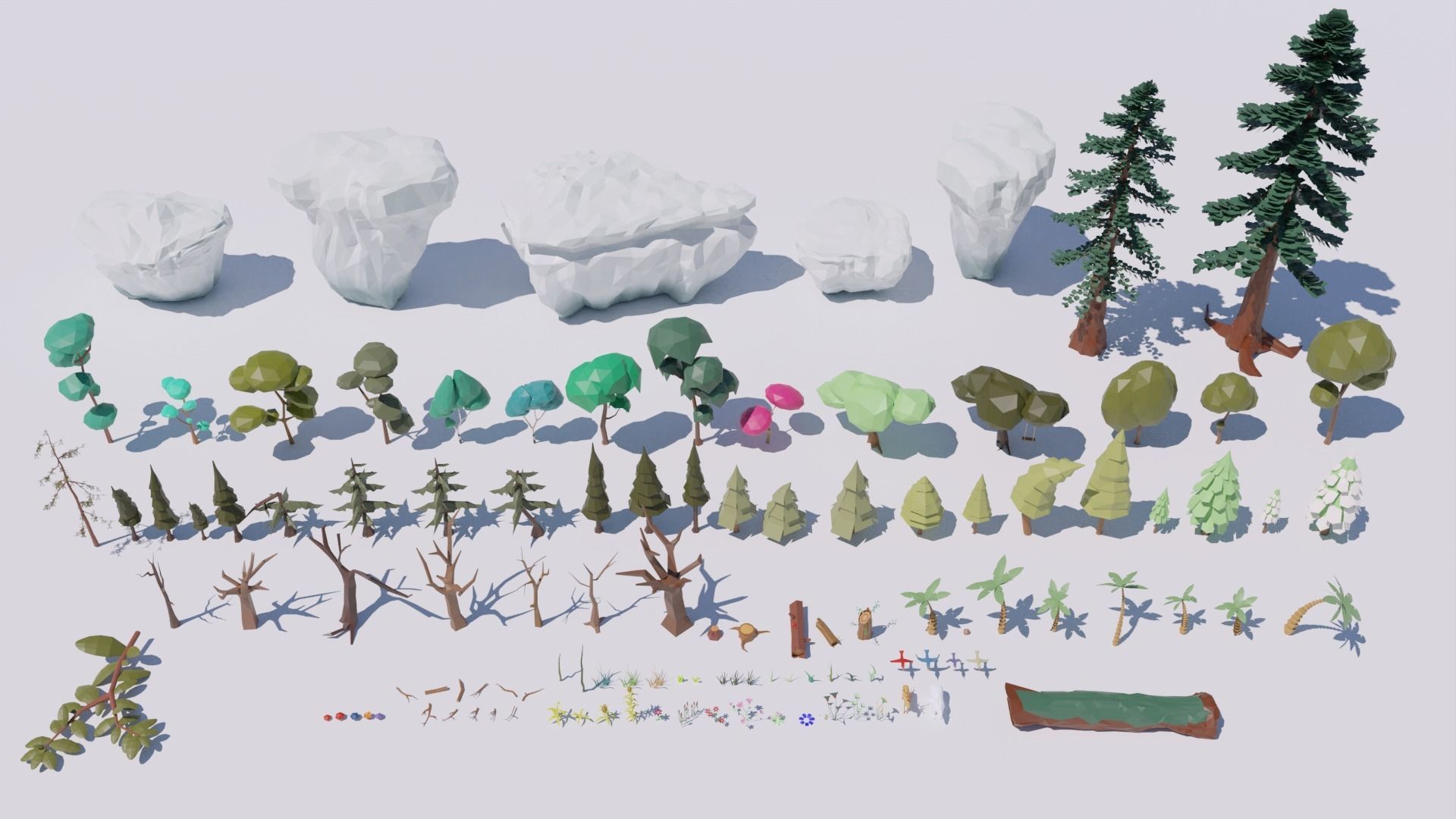 3D model Pack 118 Nature Low-Poly VR / AR / low-poly | CGTrader