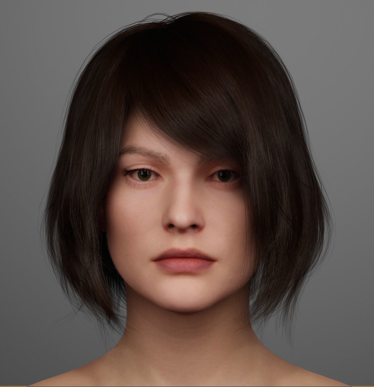 3D model Game Hair - Metahuman- Realistic Hairstyle - Ashley VR / AR ...