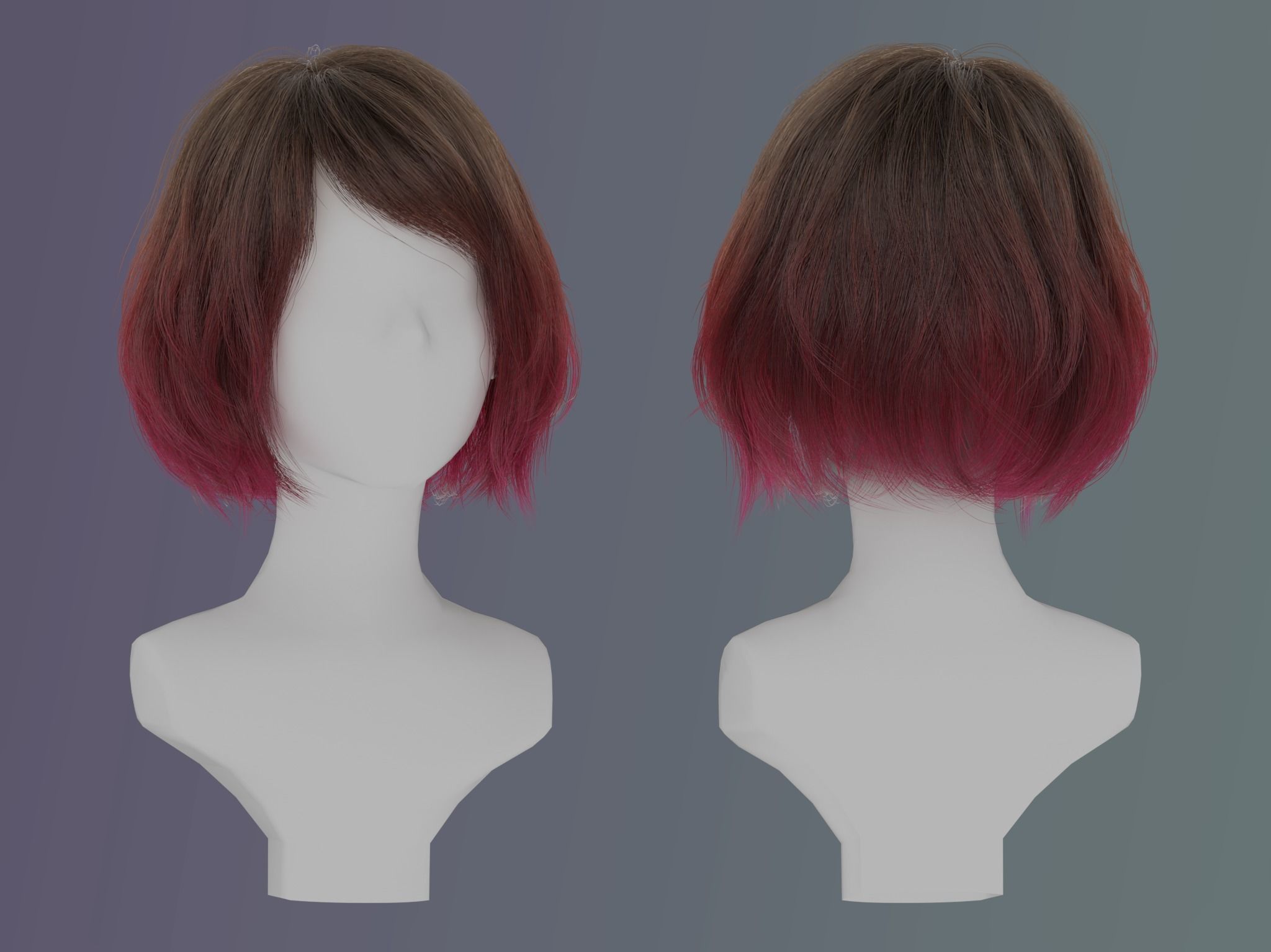3D model Game Hair - Metahuman- Realistic Hairstyle - Ashley VR / AR ...
