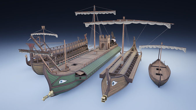 3D model Ancient Ships VR / AR / low-poly | CGTrader