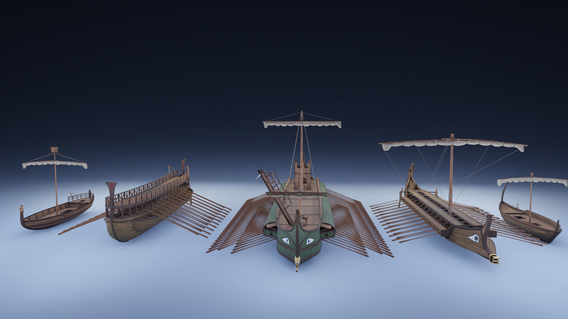3D model Ancient Ships VR / AR / low-poly | CGTrader