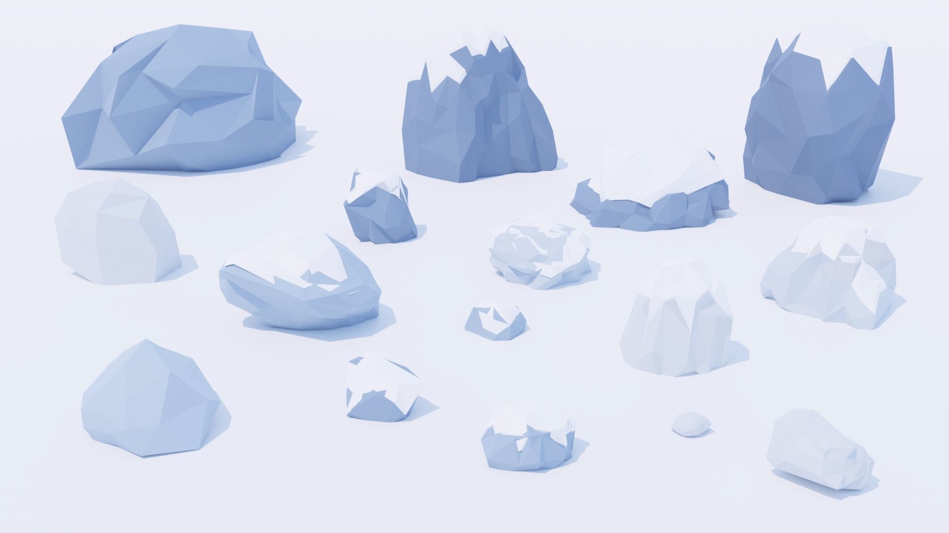 3D model Pack 89 Rocks Low-Poly VR / AR / low-poly | CGTrader