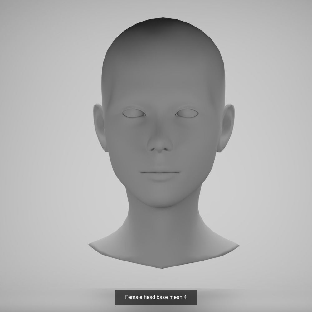 Base mesh 5 female heads 3D Model Collection | CGTrader