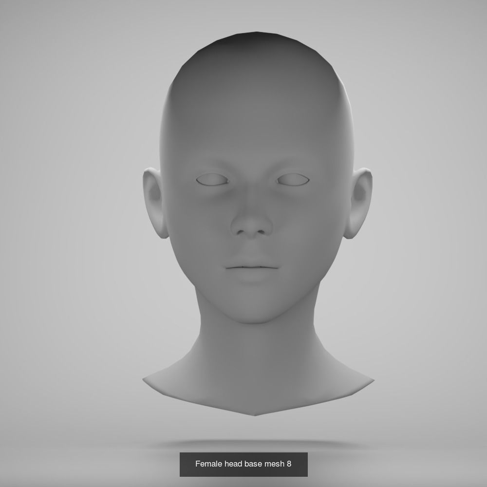 Base mesh 25 female heads 3D Model Collection | CGTrader