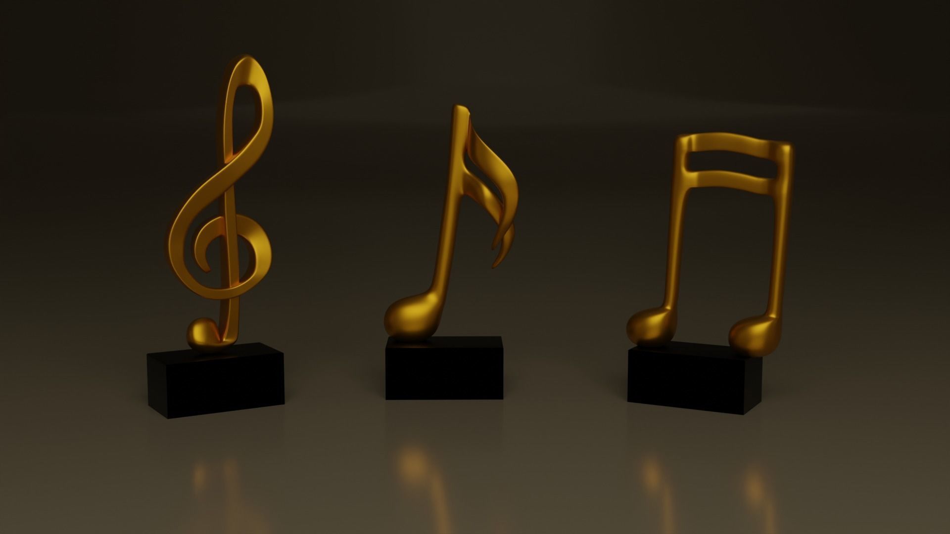 Music Notes 3D model 3D printable | CGTrader
