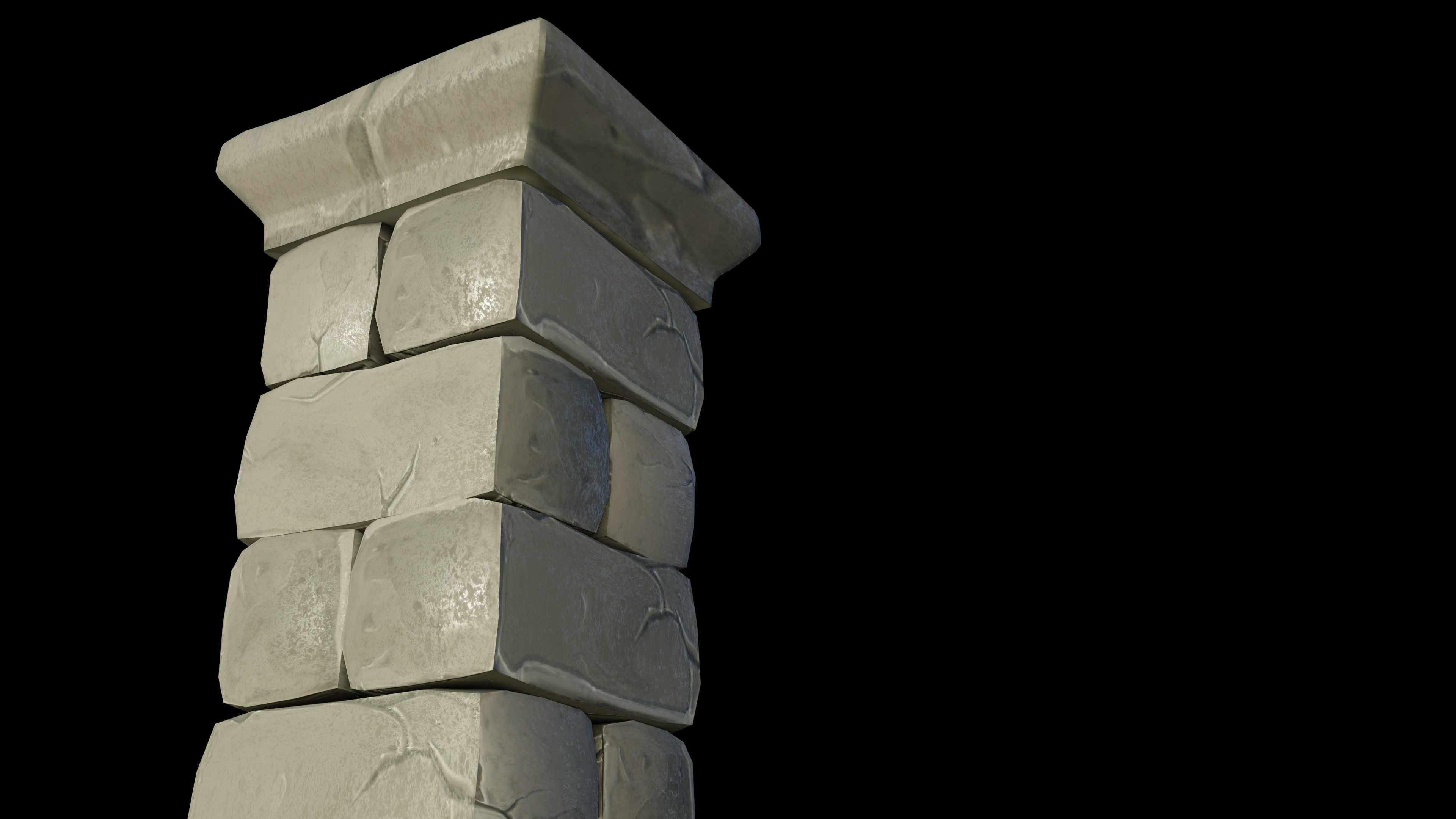 Column Stylized Low-poly 3D model free 3D model | CGTrader