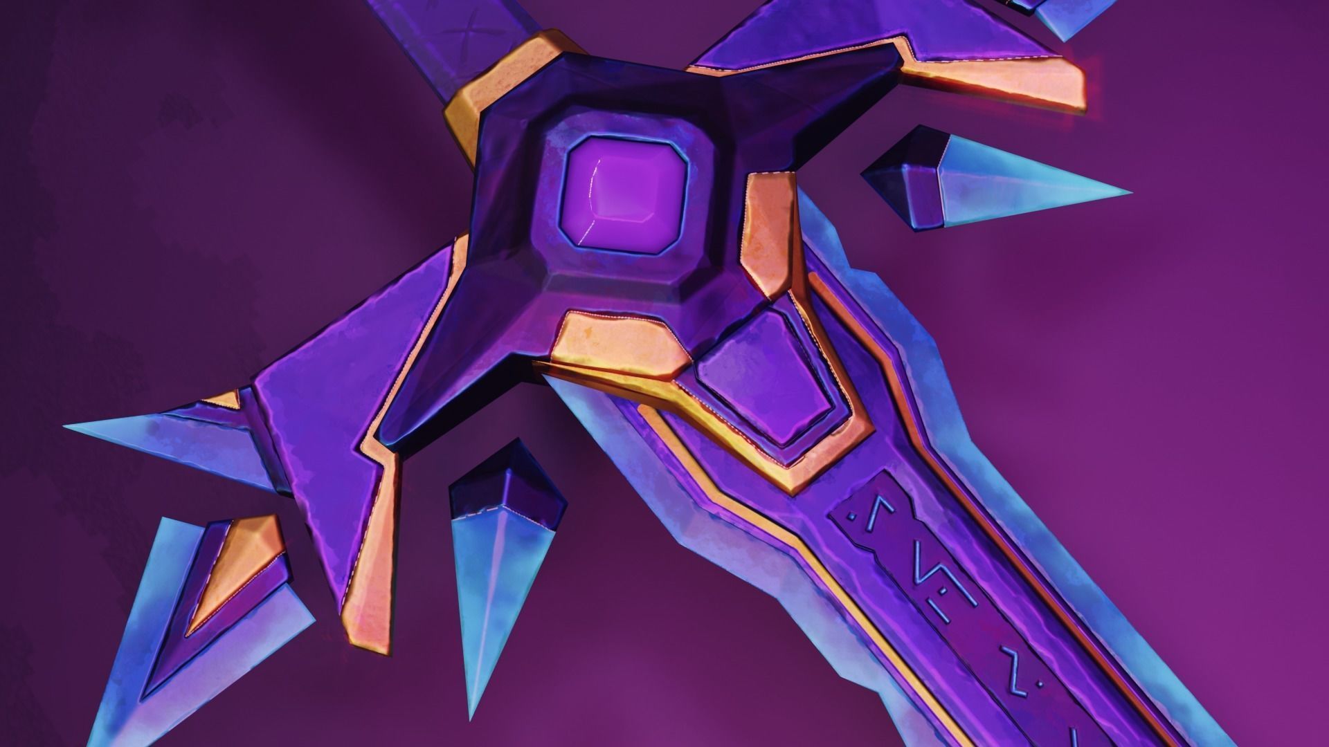 3D model Stylized Night Judge Sword VR / AR / low-poly | CGTrader