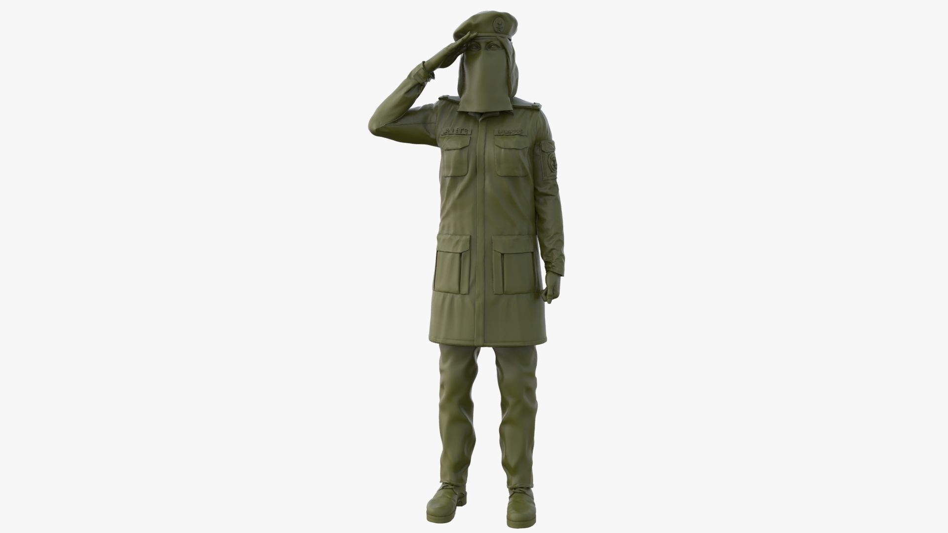 KSA Police Woman Saudi Arab 3D model 3D printable | CGTrader