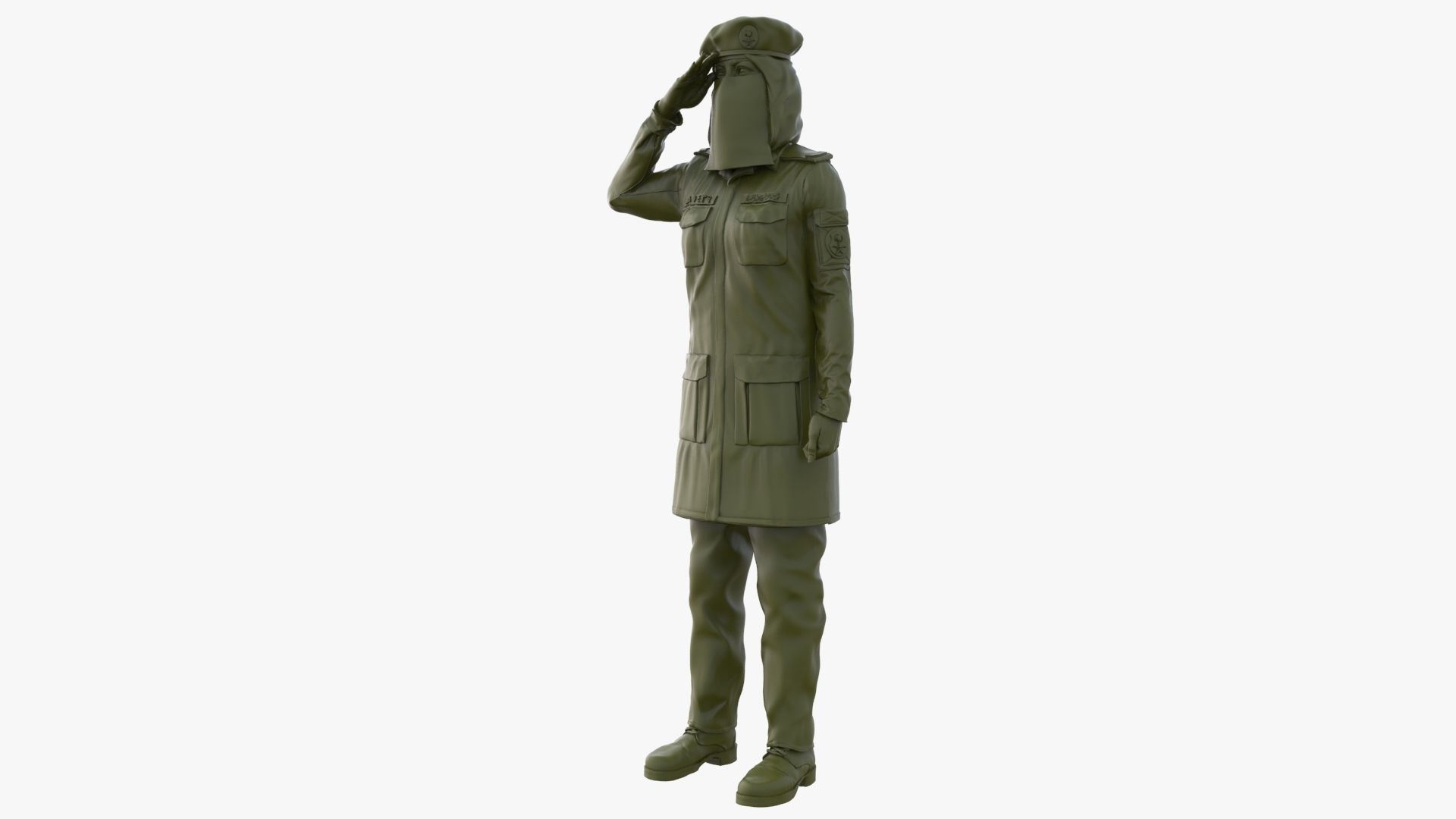 KSA Police Woman Saudi Arab 3D model 3D printable | CGTrader