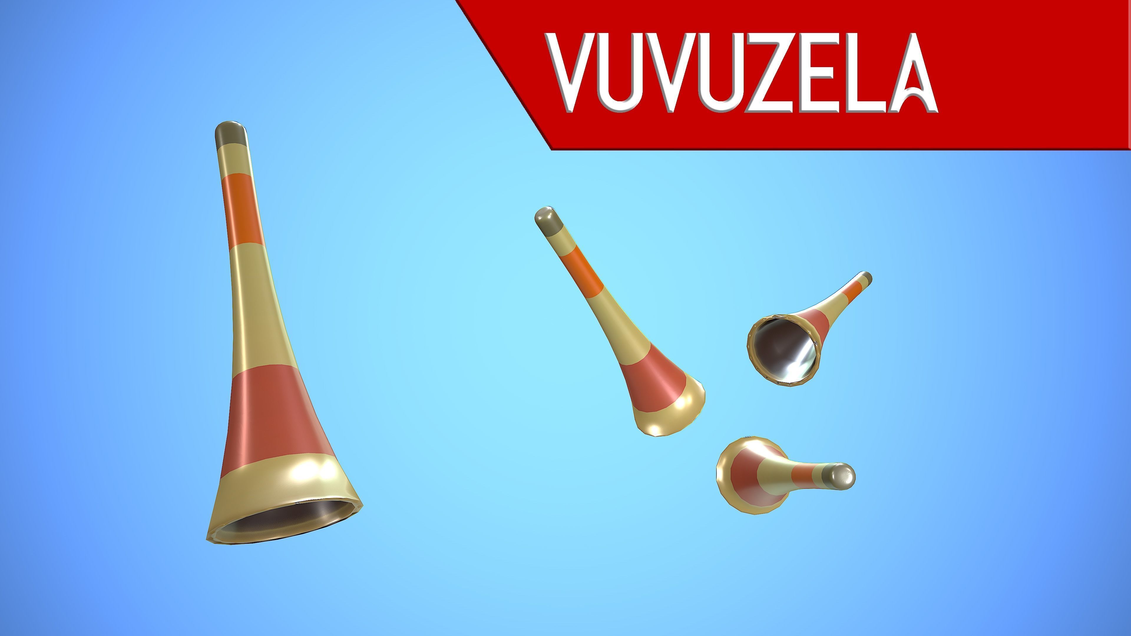 3D model VUVUZELA CARTOON STYLIZED VR / AR / low-poly | CGTrader