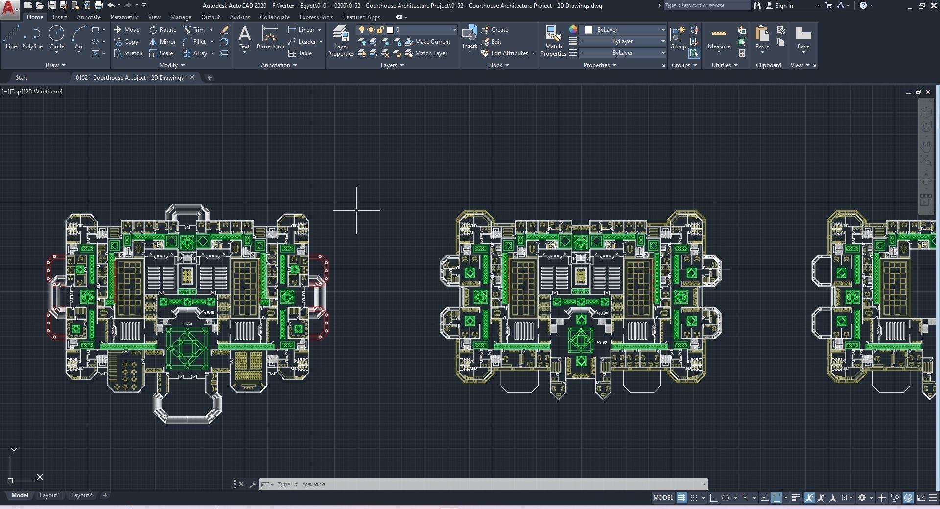 0152 - Courthouse Architecture Project - 2D Drawings-3D Files 3D model ...