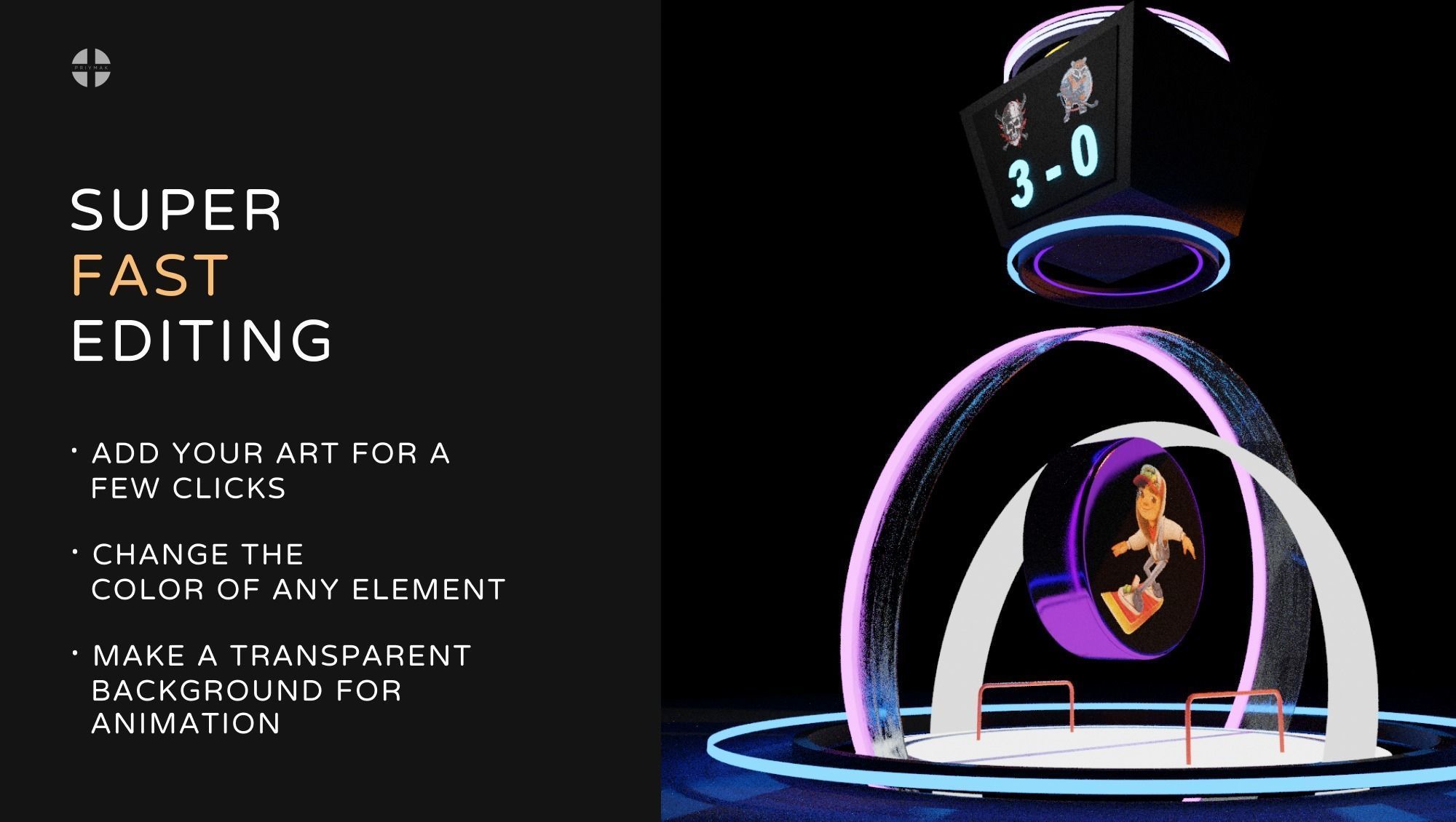 Hockey mini arena Blender animation template 3D model animated | CGTrader