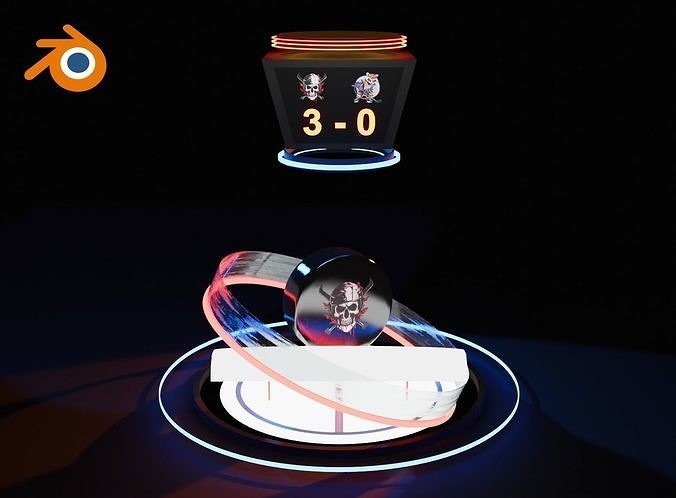 Hockey mini arena Blender animation template 3D model animated | CGTrader