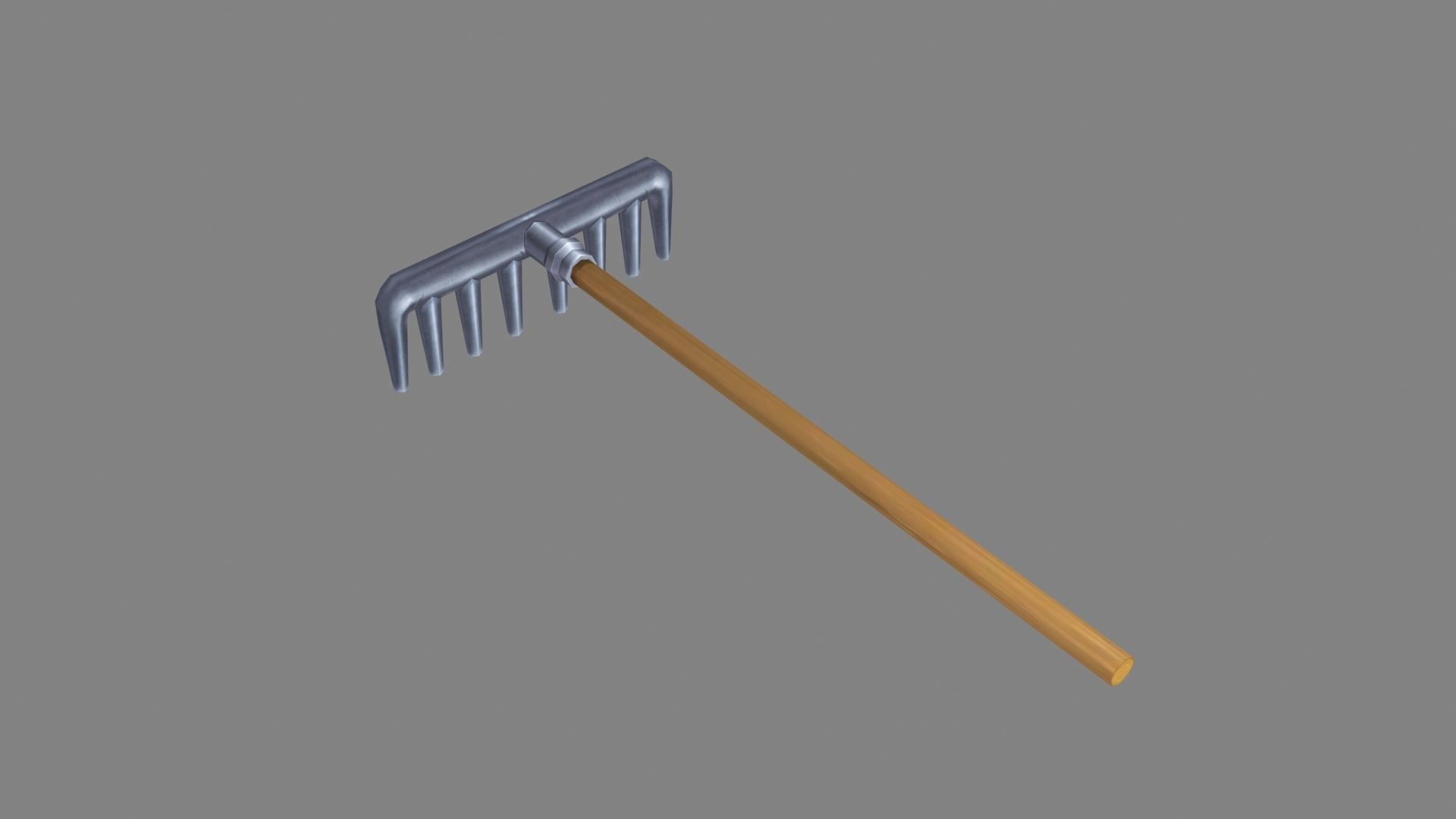 3D model Cartoon iron-toothed Rake VR / AR / low-poly | CGTrader