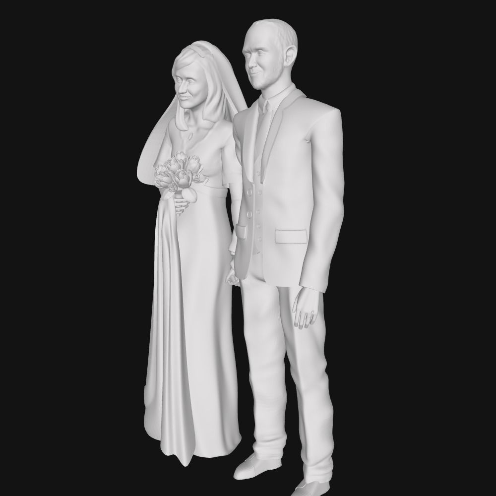 BRIDAL COUPLE - WEDDING COUPLE - BRIDE AND GROOM- MARRIED COUPLE 3D ...