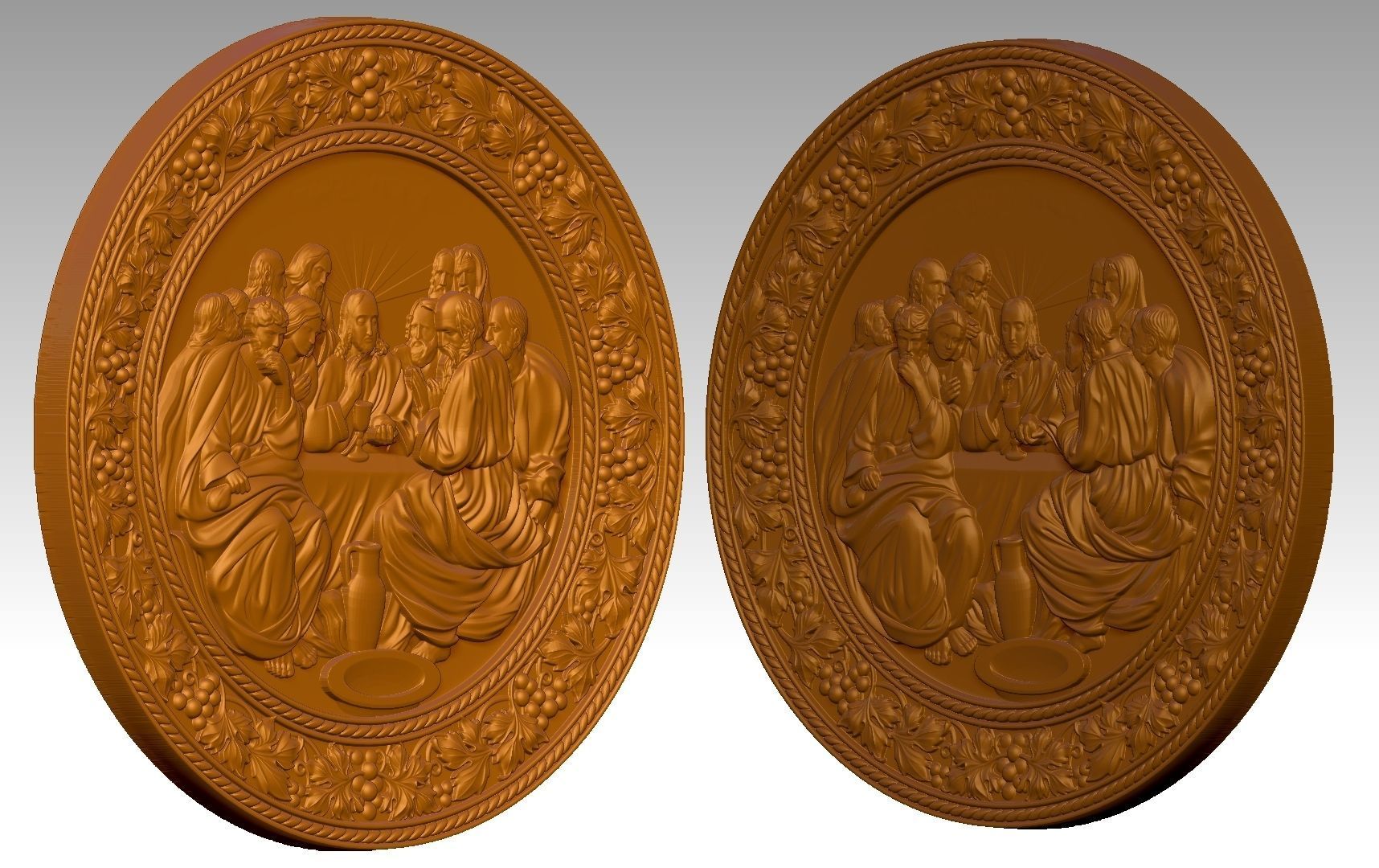 The Last Supper Jesus Christ and Apostles Round-Relief 3D model 3D ...