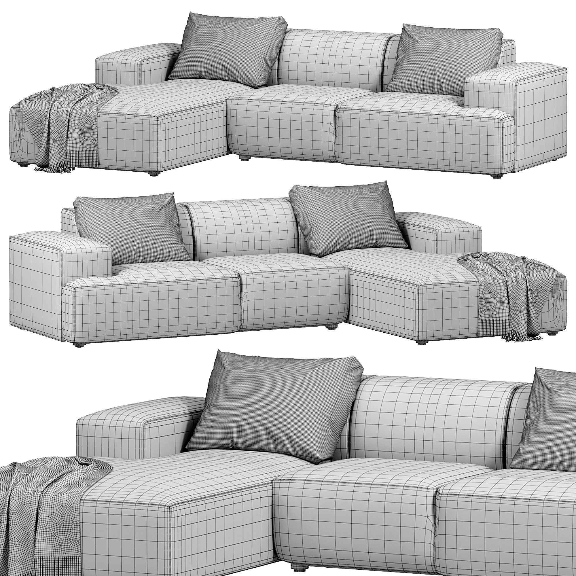 Canape Melva by Westwing Collection 3D model | CGTrader