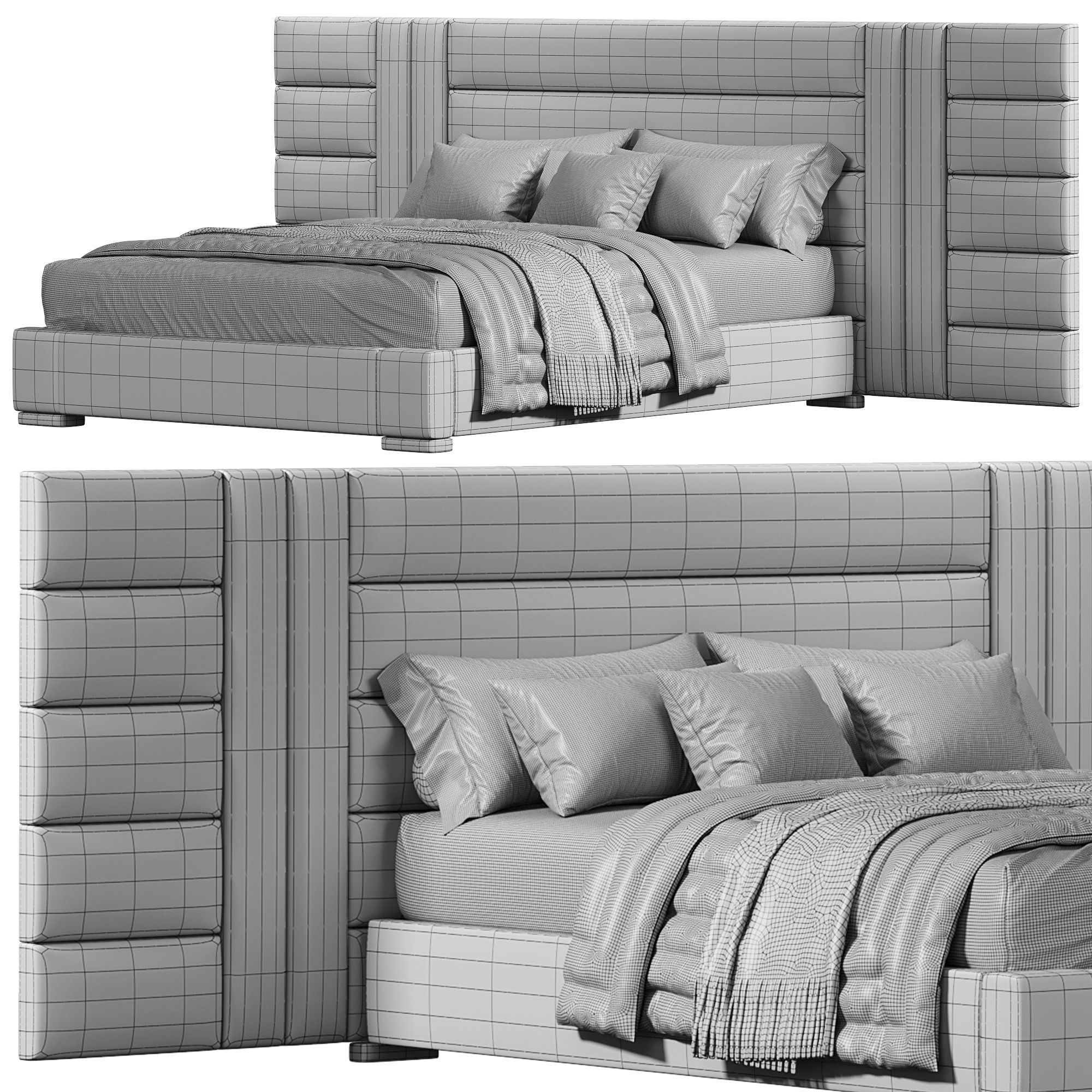 Mascari Bed By Grand Italia 3D model | CGTrader