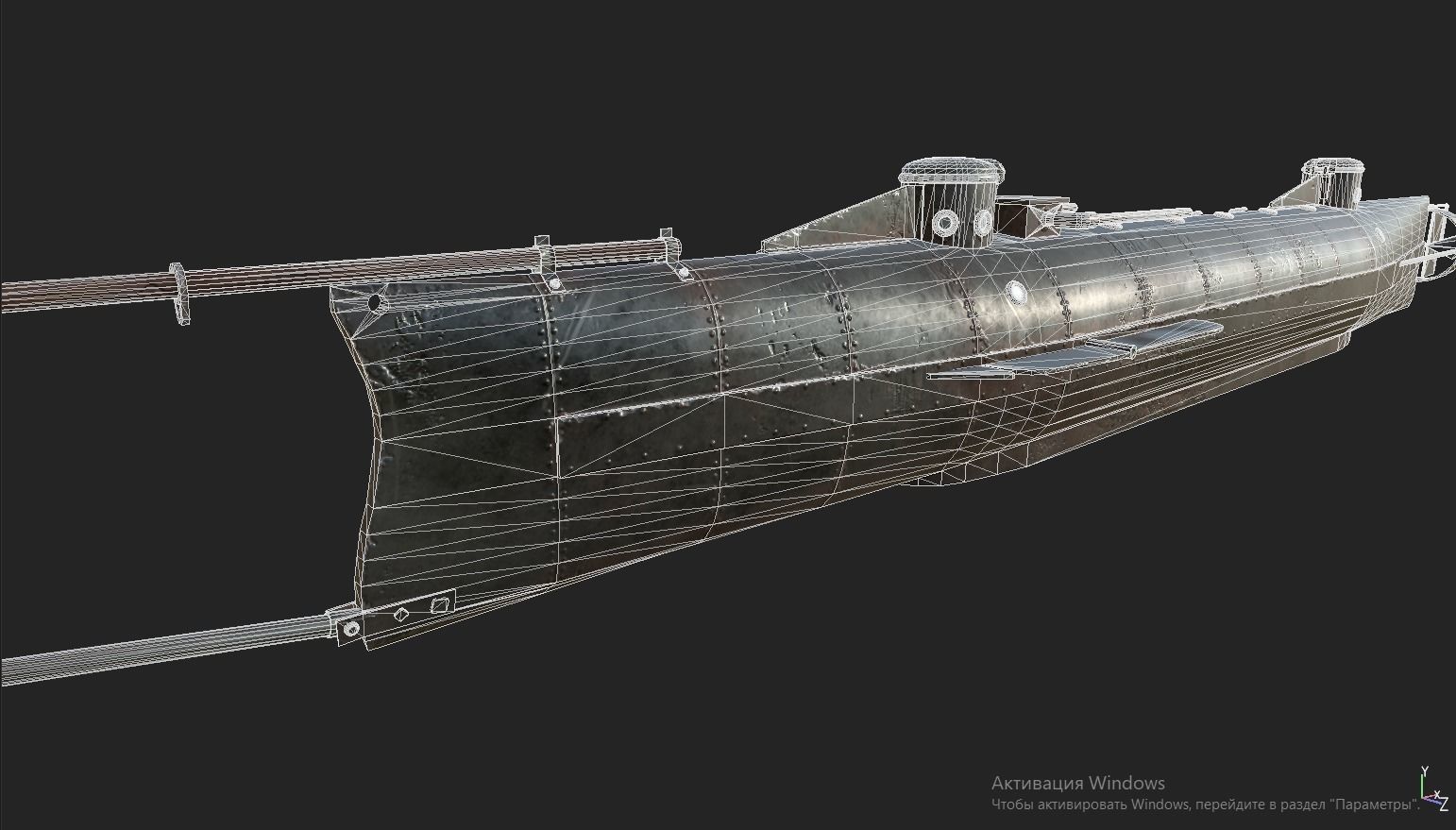 3D model CSS Hunley VR / AR / low-poly | CGTrader