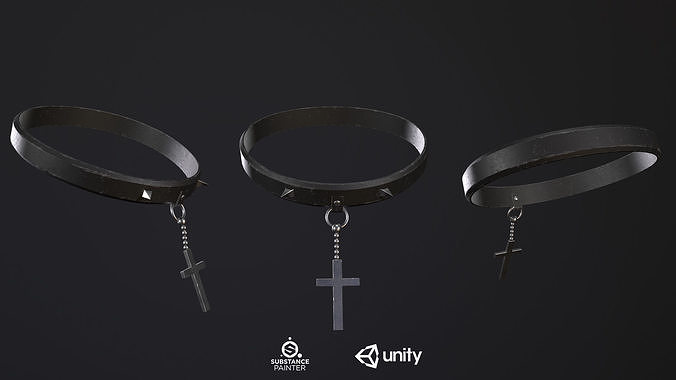 3D model Cross Neck Collar PBR VR / AR / low-poly | CGTrader