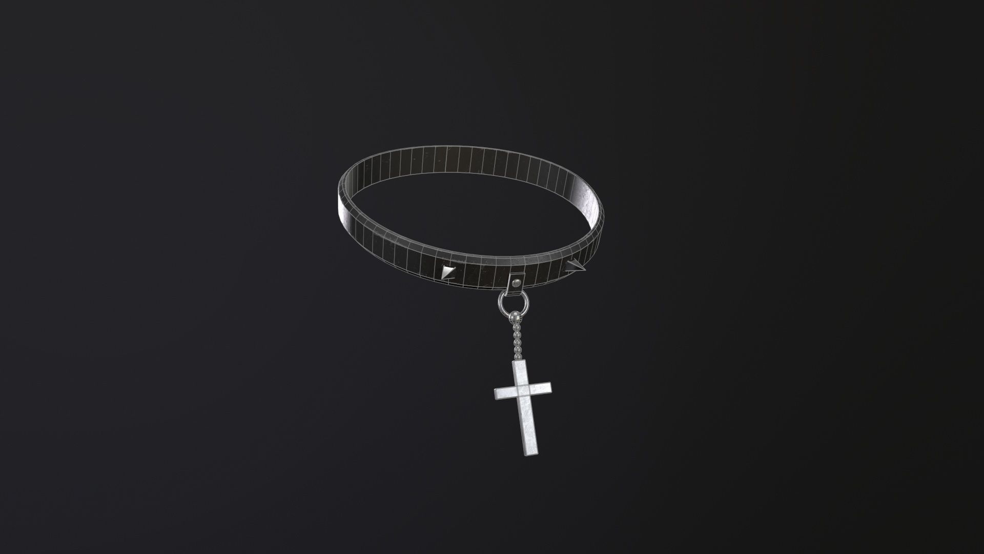 3D model Cross Neck Collar PBR VR / AR / low-poly | CGTrader